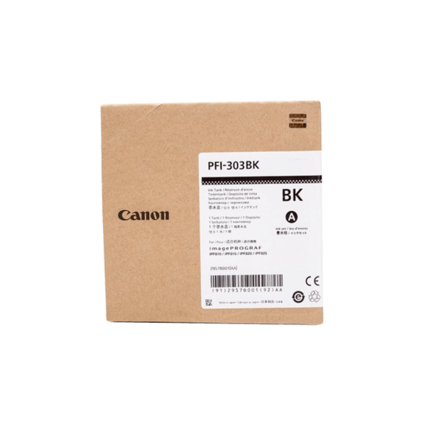 Genuine Canon PFI-303BK Black Ink Cartridge | Printzone