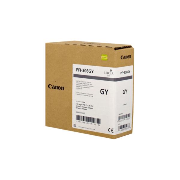 Genuine Canon PFI-306GY Grey Ink Cartridge 330ml | Printzone