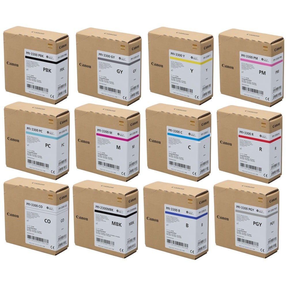Genuine Canon PFI-2300 PFI-3300 PRO Ink Combo Value Pack 330ml | Printzone